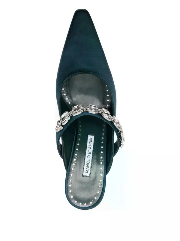 Manolo Blahnik 70mm Tamolmu Crystal-embellished Satin Pumps