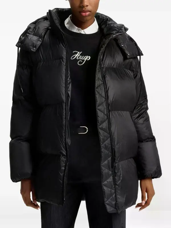 Hugo Hooded Belted Coat