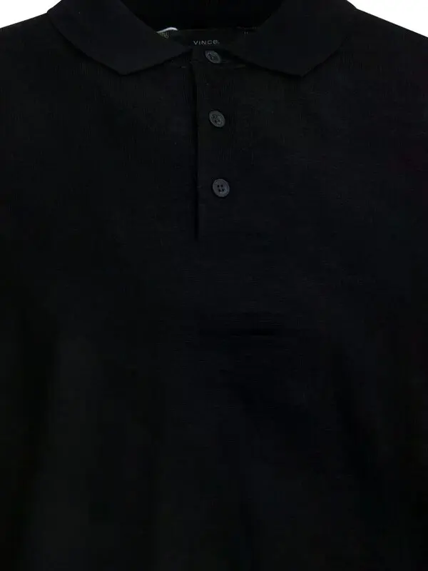 Vince Buttoned Polo Shirt - Black