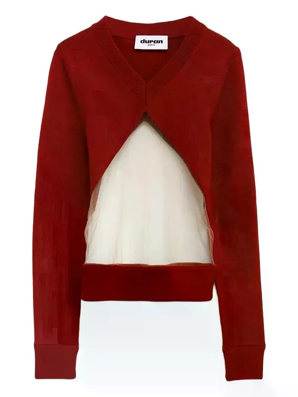 DURAN LANTINK V-neck Panelled Sweater