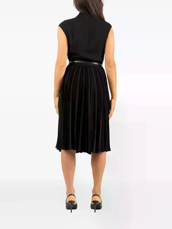Max Mara Pleated Belted Dress
