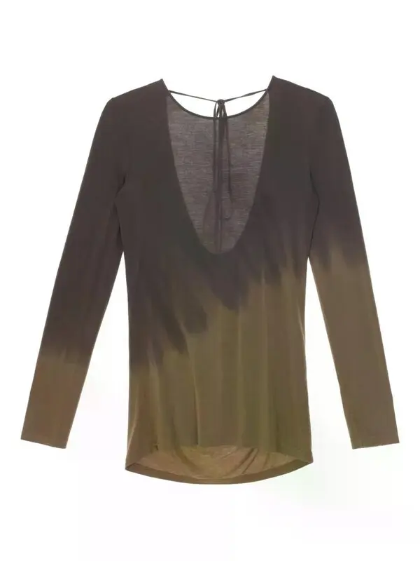 UMA WANG Ombre-effect Open-back Blouse