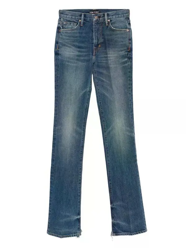 TOM FORD Stretch Raw Denim Flared Trousers