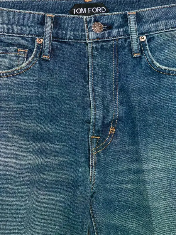 TOM FORD Stretch Raw Denim Flared Trousers