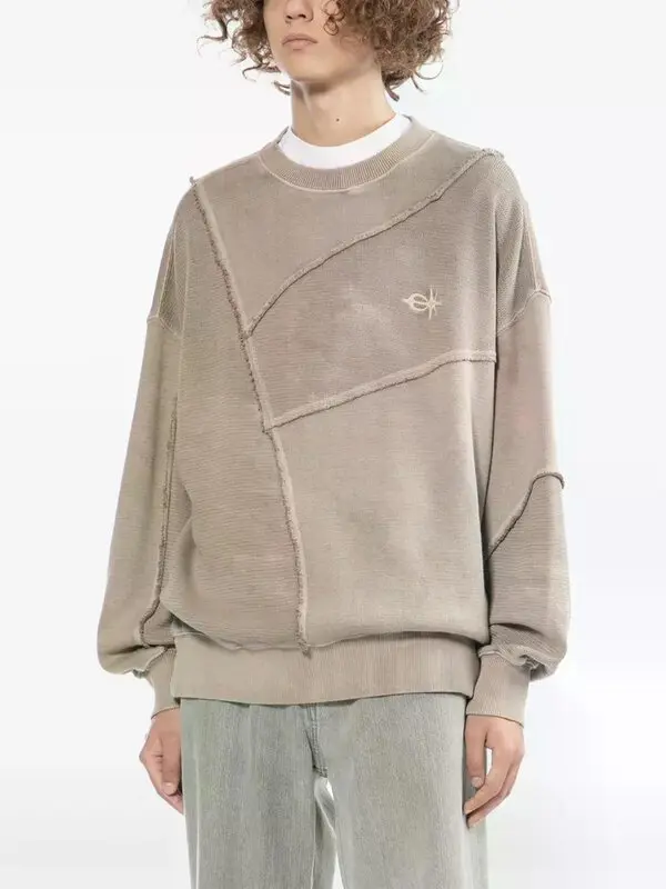 FIVE CM Logo-patch Sweatshirt - Neutrals