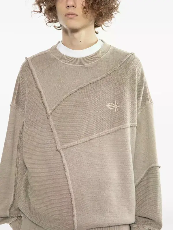 FIVE CM Logo-patch Sweatshirt - Neutrals