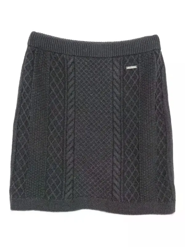 JW Anderson Logo-plaque Cable-knit Mini Skirt