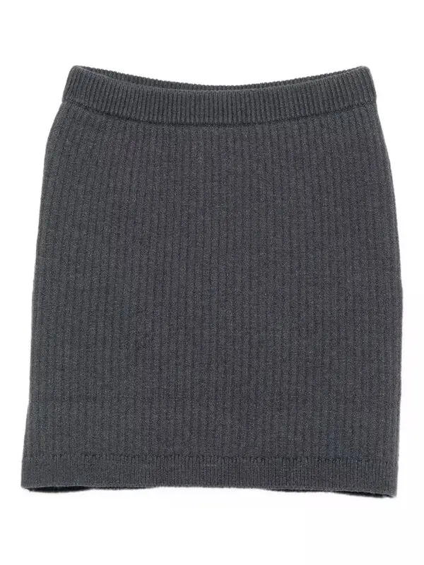 JW Anderson Logo-plaque Cable-knit Mini Skirt