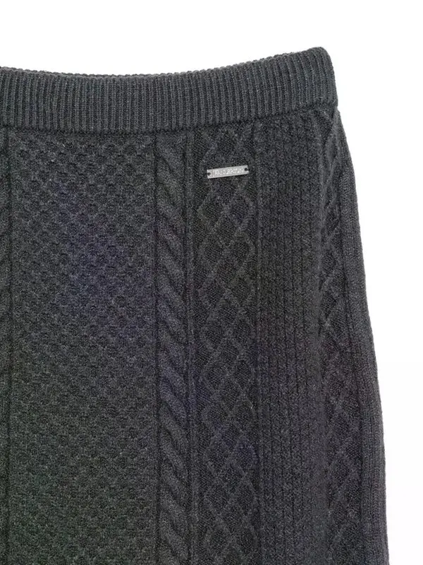 JW Anderson Logo-plaque Cable-knit Mini Skirt