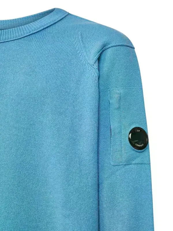 C.P. COMPANY Lens-pocket Crew-neck Sweater - Blue
