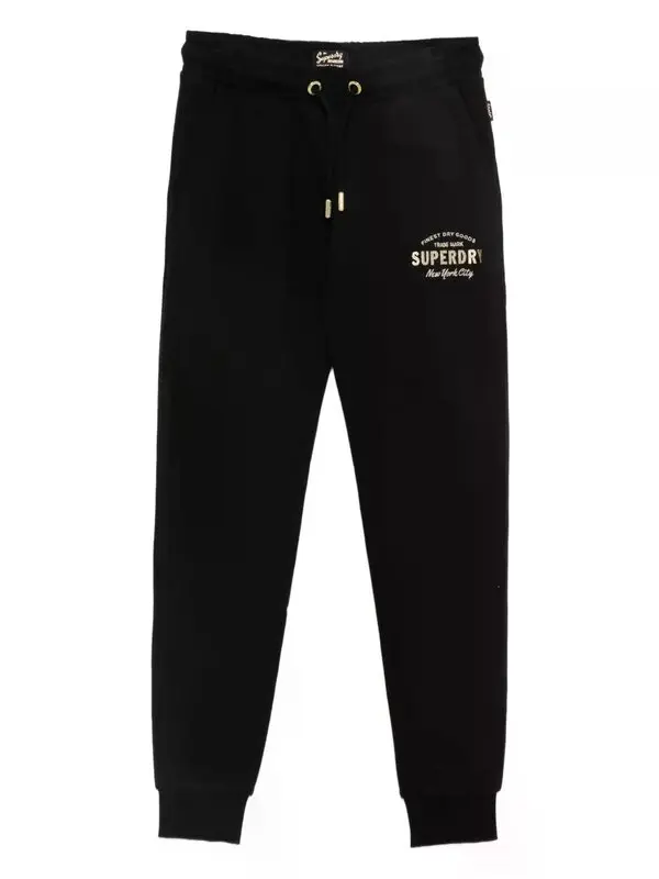 Superdry Logo-embroidered Track Pants - Black