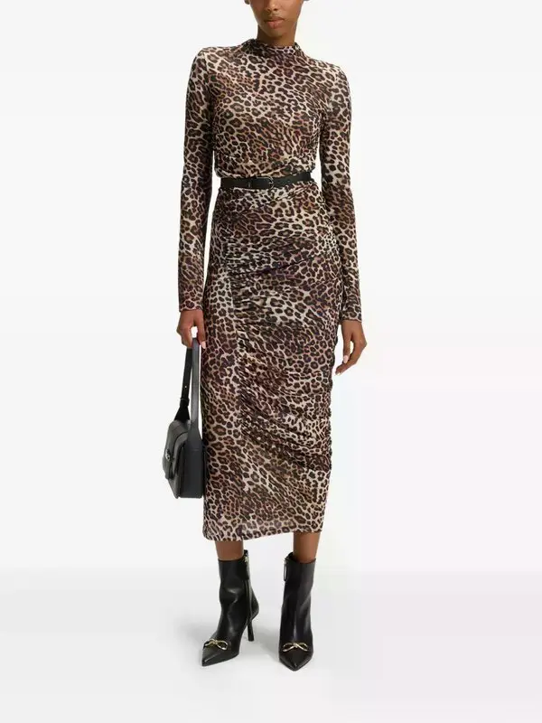 Hugo Leopard-print Midi Dress