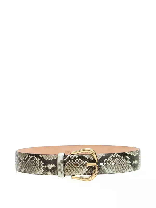 Roberto Cavalli Snakeskin Belt - Grey