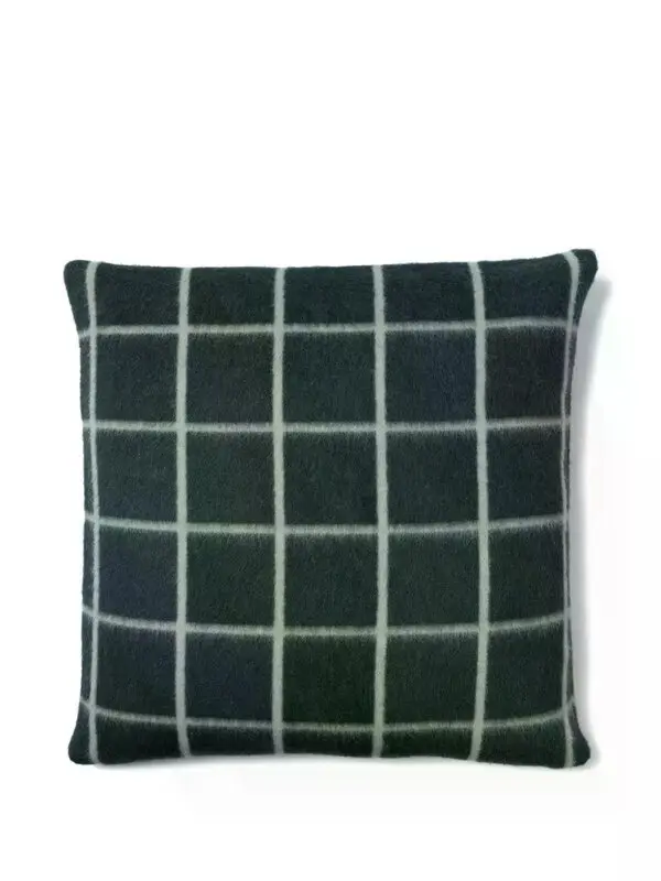 BLACKSAW Grid-pattern Cushion - Green