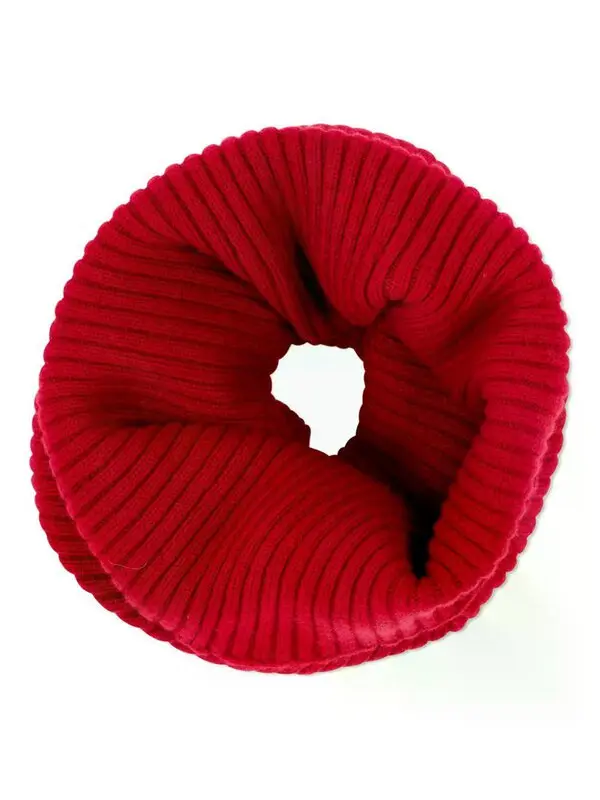 Eric Bompard Ribbed Scarf - Red