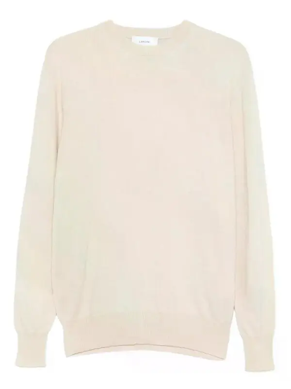 LARDINI Crew-neck Knitted Sweater - Neutrals