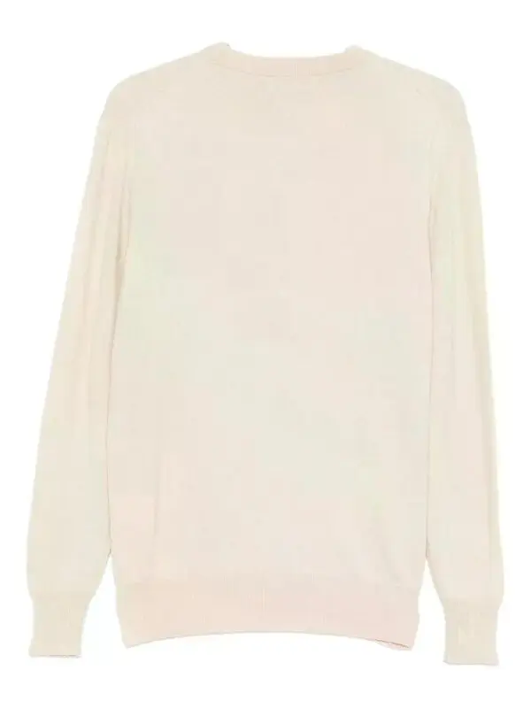LARDINI Crew-neck Knitted Sweater - Neutrals