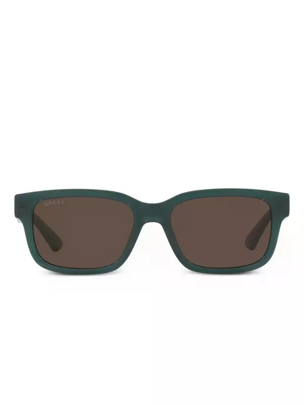 Gucci Rectangle-frame Sunglasses - Blue