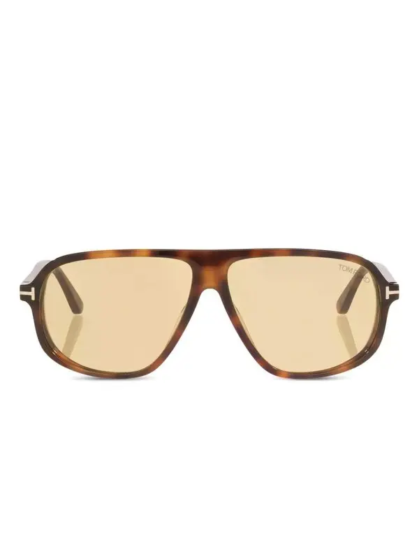 TOM FORD Guillaume Metal-detail Sunglasses - Brown