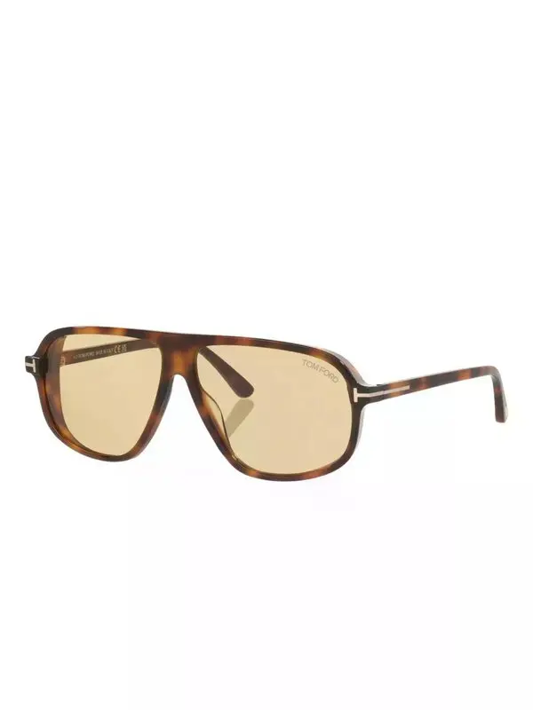 TOM FORD Guillaume Metal-detail Sunglasses - Brown