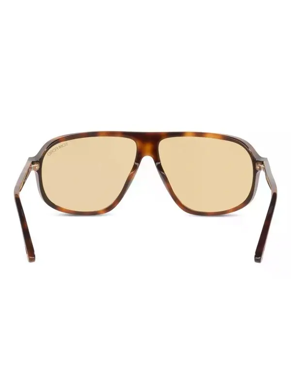 TOM FORD Guillaume Metal-detail Sunglasses - Brown