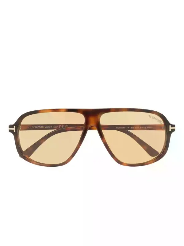 TOM FORD Guillaume Metal-detail Sunglasses - Brown