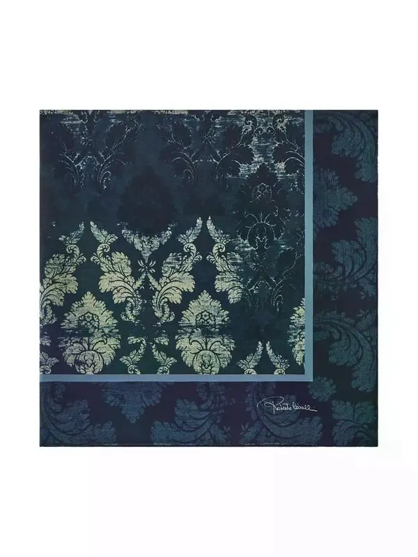 Roberto Cavalli Brocade-print Silk Scarf