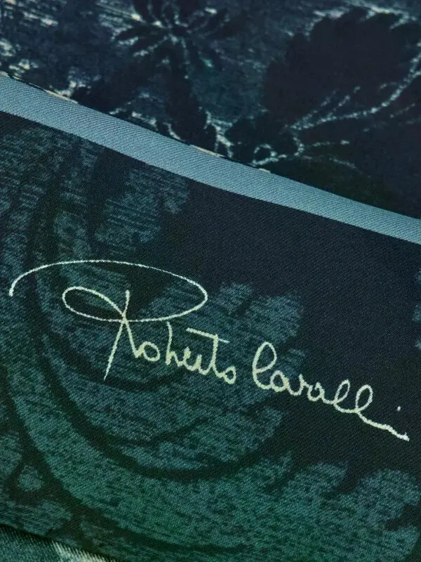 Roberto Cavalli Brocade-print Silk Scarf