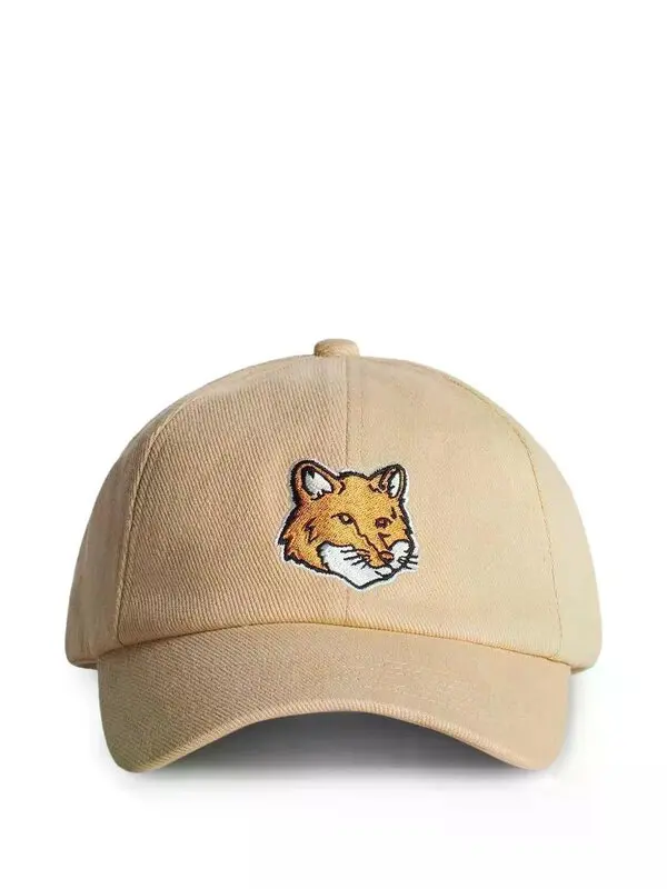 Maison Kitsuné Fox Head Cotton Cap - Neutrals