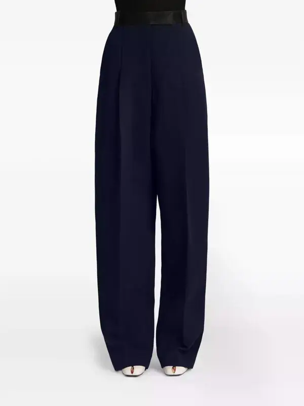 Khaite Cullen Pleated Trousers - Blue