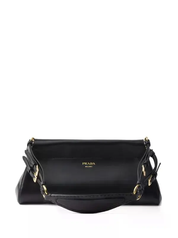 Prada Medium Enchaîné Leather Shoulder Bag - Black