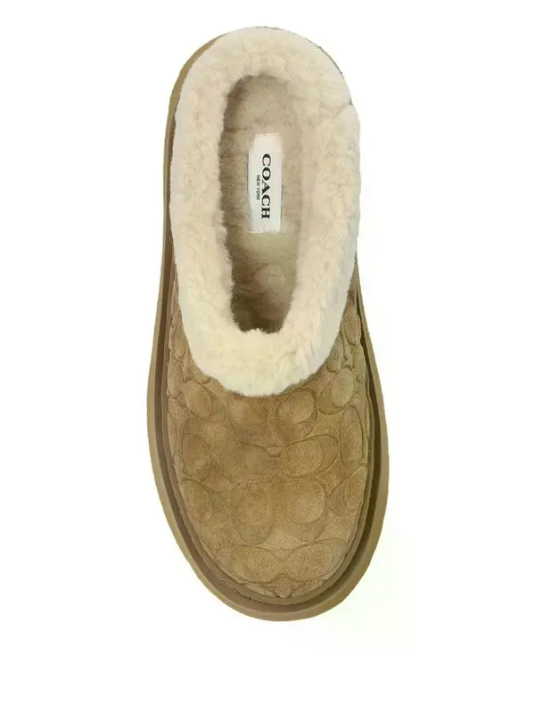 COACH Monogram Suede Mules