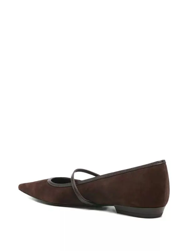 Tory Burch Double T Buckle Mary Jane Flats - Brown