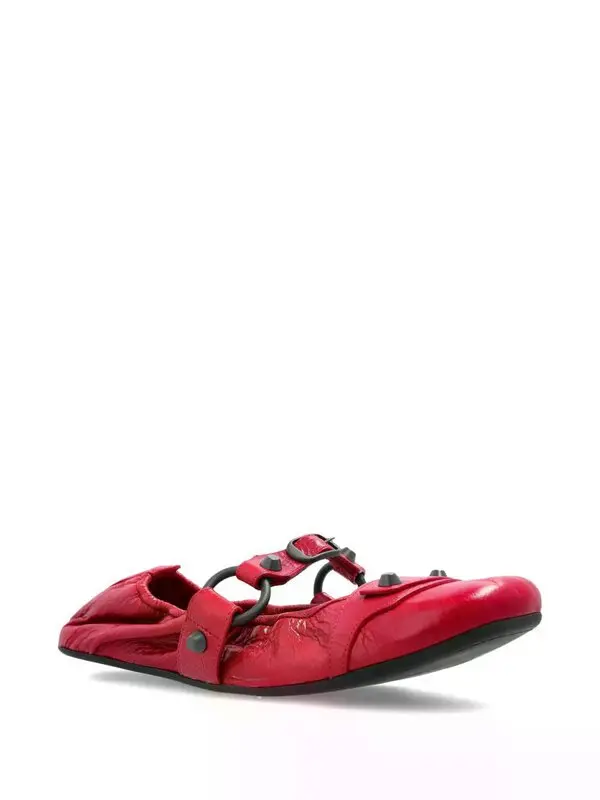 Balenciaga City Ring-detail Ballerina Flats
