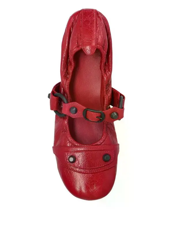 Balenciaga City Ring-detail Ballerina Flats