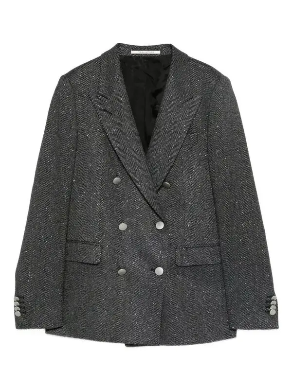 Tagliatore Double-breasted Herringbone Blazer