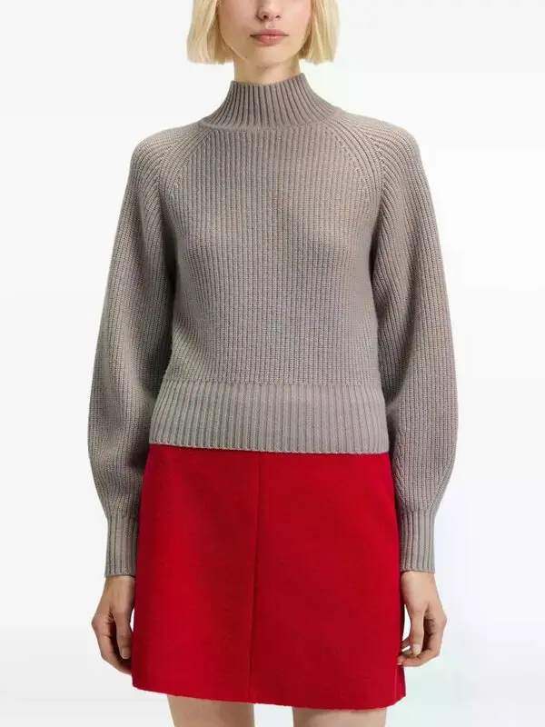 Hugo Ribbed Funnel-neck Sweater