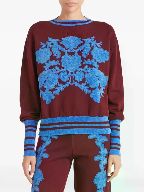 TEMPERLEY LONDON Floral-embellished Wool Sweater - Red