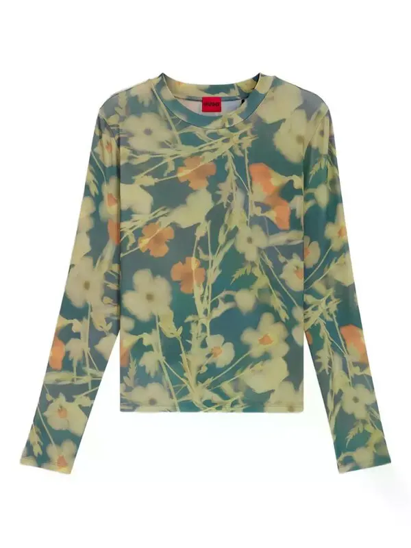 Hugo Floral Long-sleeve Top