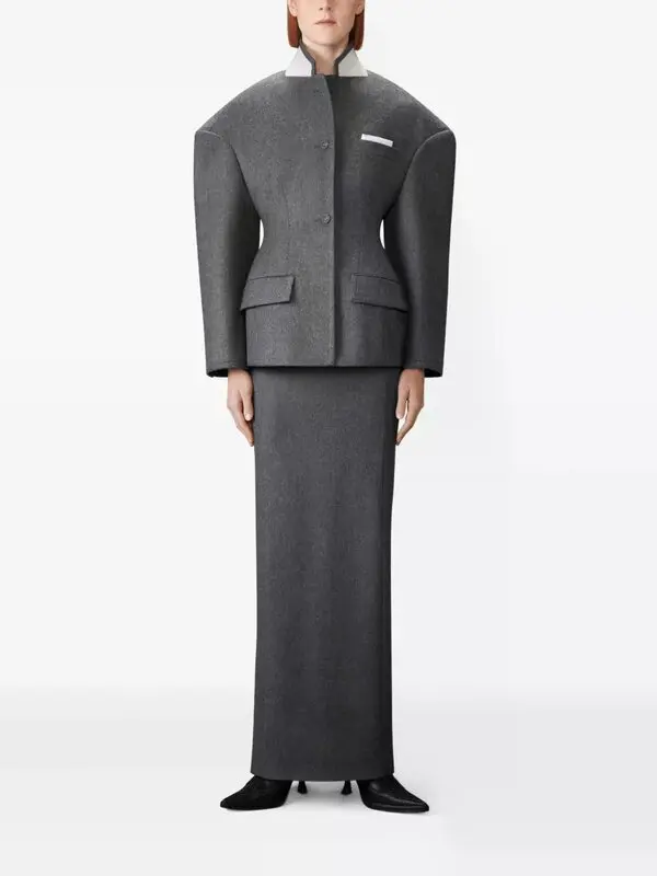 Thom Browne Wool Flannel Pencil Skirt