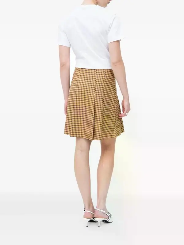 Hugo Plaid Pleated Mini Skirt
