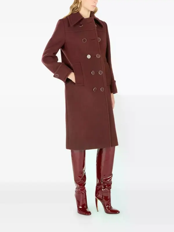Roberto Cavalli Wool Double-breasted Coat