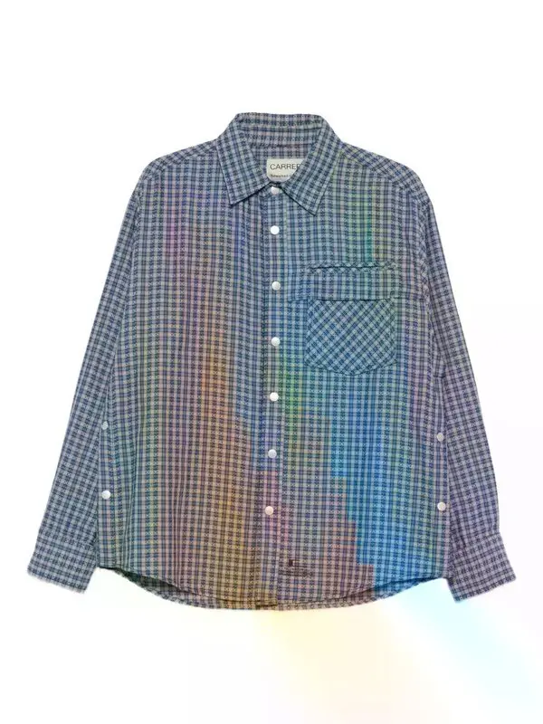 CARRER Checked Chest-pocket Shirt - Blue