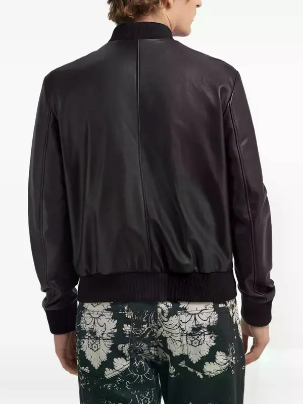 Roberto Cavalli Embossed Leather Jacket