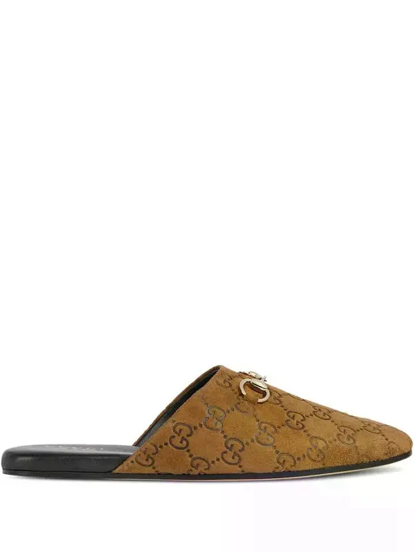 Gucci Horsebit Detail Flat Shoes - Brown