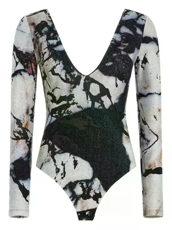Roberto Cavalli Marble-print Bodysuit