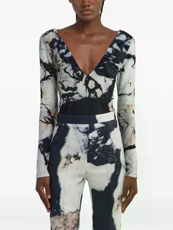 Roberto Cavalli Marble-print Bodysuit