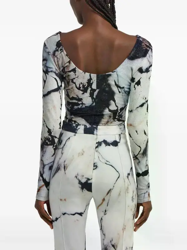 Roberto Cavalli Marble-print Bodysuit