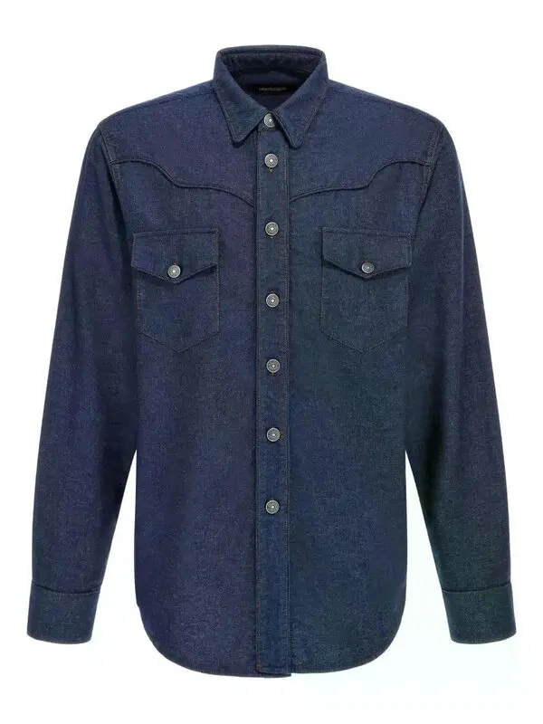 Roberto Cavalli Pocket Jeans Shirt