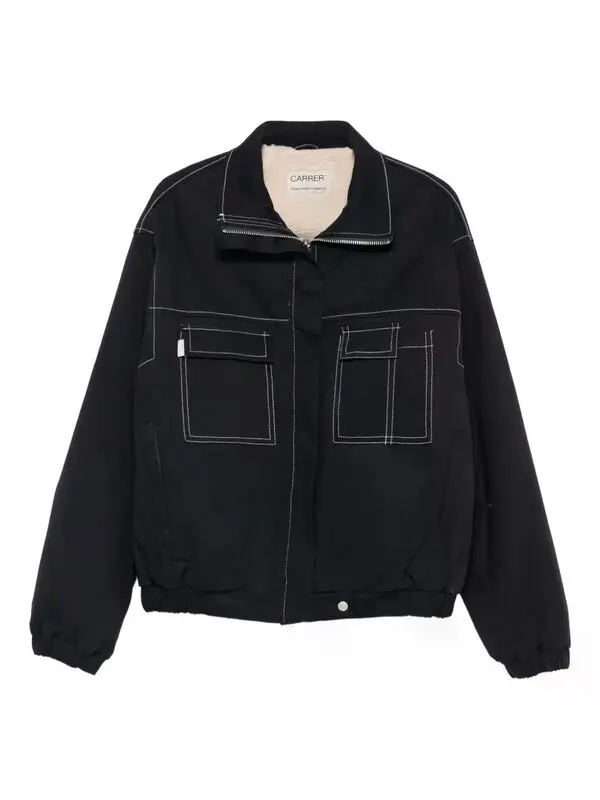 CARRER Pocketed Fleece-lining Jacket